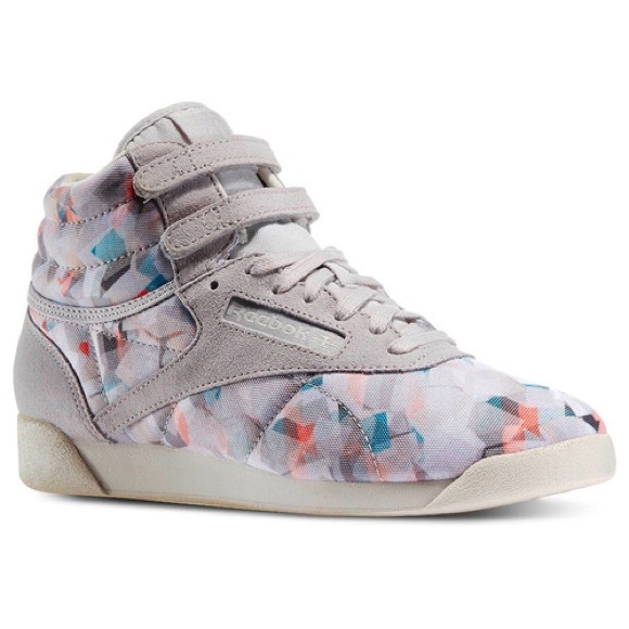 Reebok | Shoes | Reebok Classic Retro Freestyle Hi Top Geo Txt Shoes Sz ...